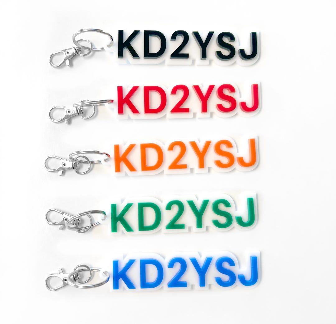 Personalized Call Sign Ham Radio Acrylic Keychain | Gift for Ham Radio ...