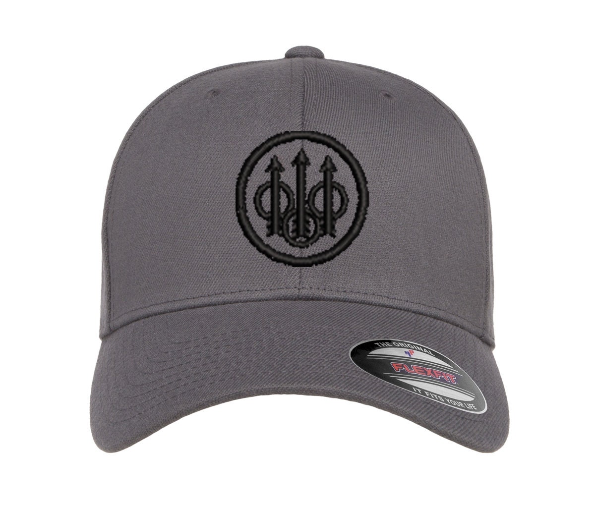 Beretta Firearms Circle Logo Embroidered Flexfit Fitted Hat Flat or ...