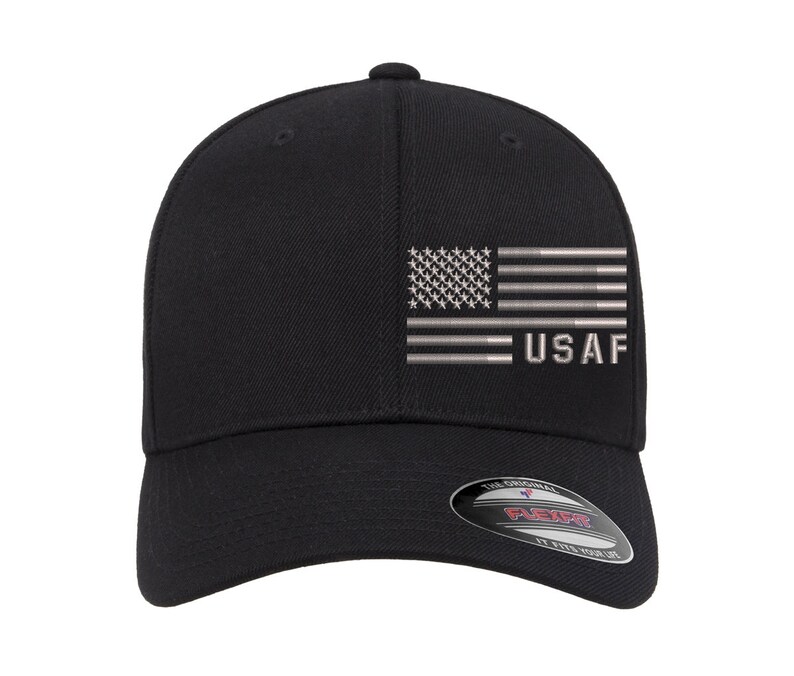 United States Air Force American Flag Side Embroidered Flexfit Hat - Etsy