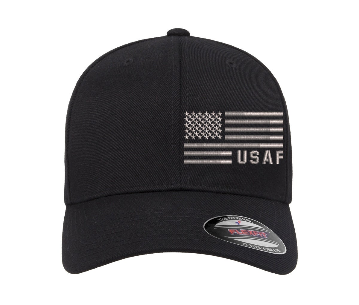 United States Air Force American Flag Side Embroidered Flexfit Hat - Etsy