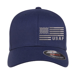 United States Air Force American Flag Side Embroidered Flexfit Hat - Etsy