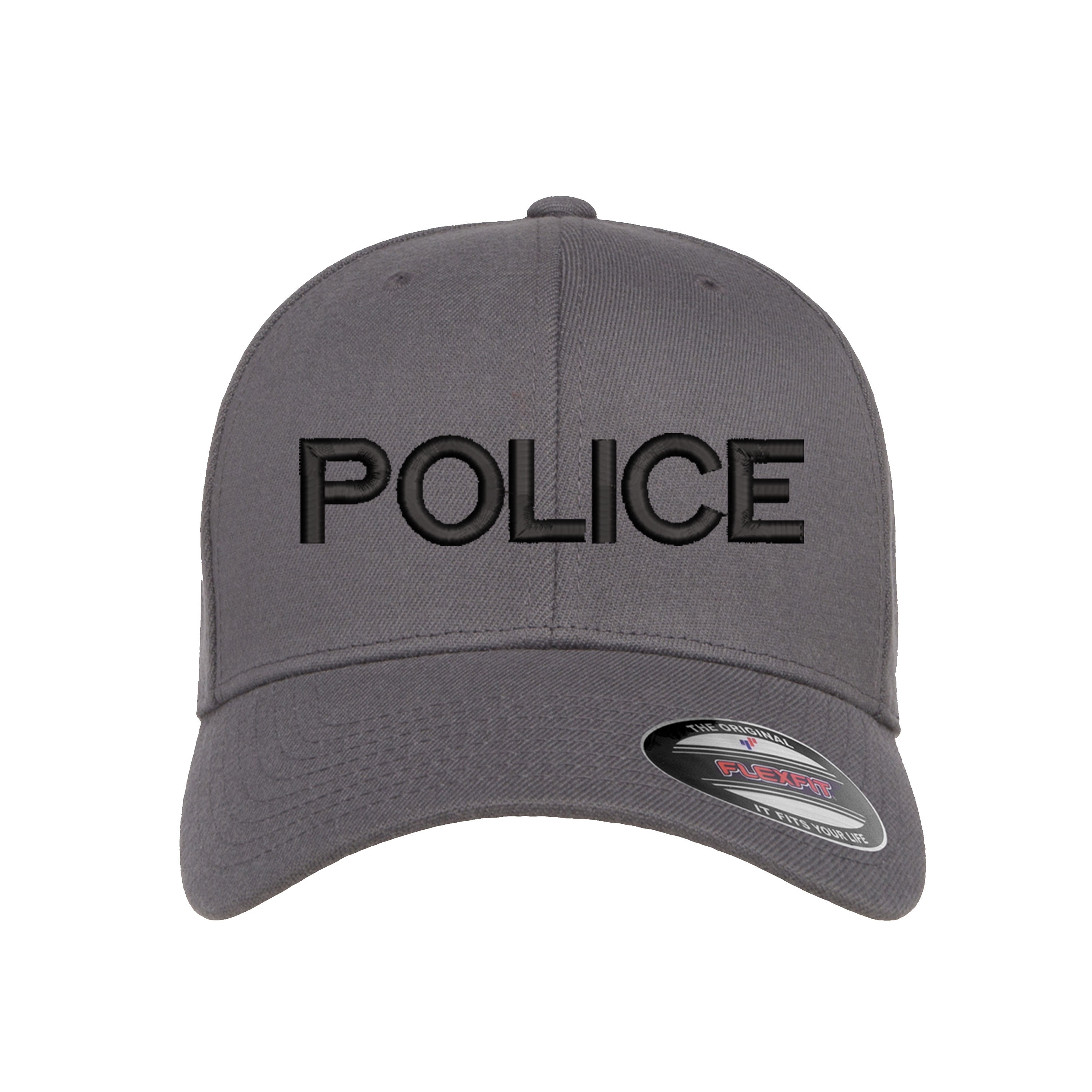 POLICE Embroidered Flexfit Fitted Hat - Etsy