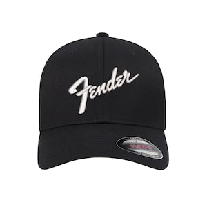 Fender Logo Embroidered Flexfit Fitted Hat - Etsy