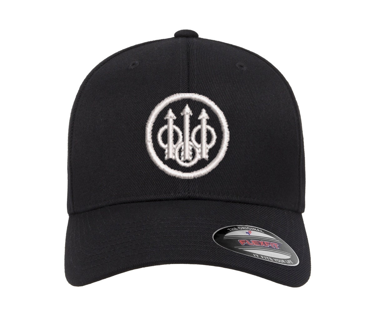 Beretta Firearms Circle Logo Embroidered Flexfit Fitted Hat Flat or ...