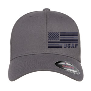 United States Air Force American Flag Side Embroidered Flexfit Hat - Etsy