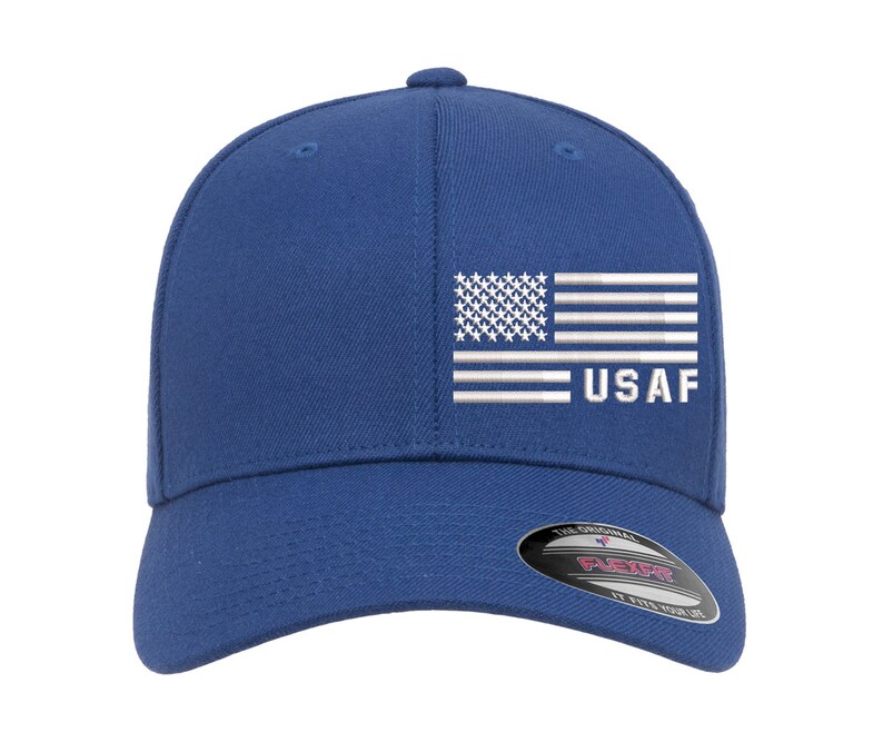 United States Air Force American Flag Side Embroidered Flexfit Hat - Etsy