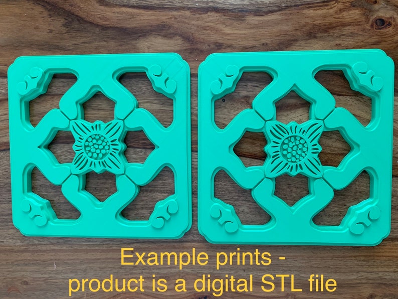 Chinese Jade Breezeway Tile STL Files for 3D Printing - 3 Pack - Etsy