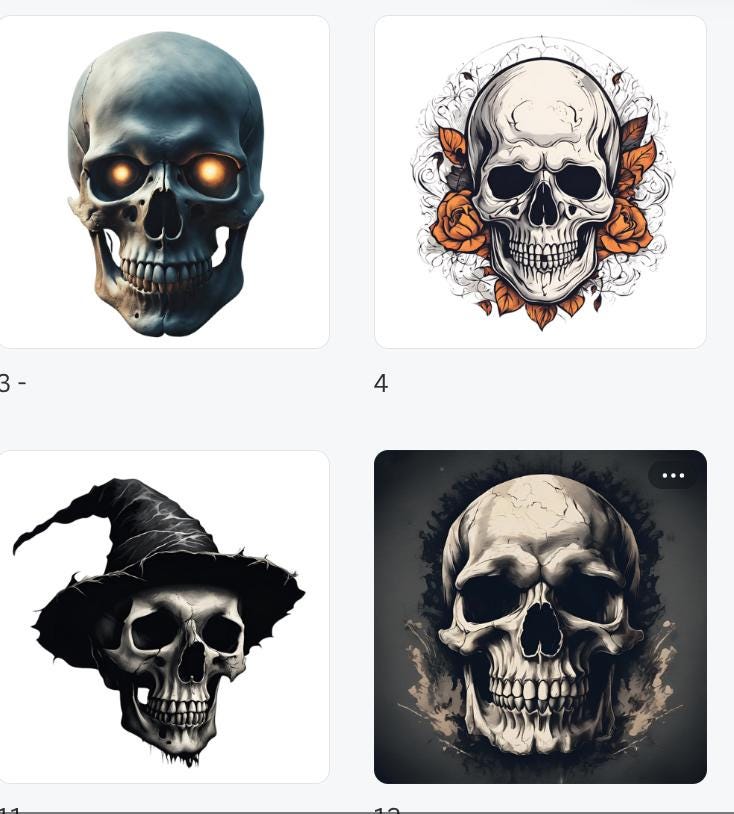 16 Halloween Skull Designs Spooky PNG/SVG Bundle for Cricut ...