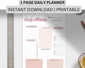 Aesthetic Daily To-do List, Instant Download, Printable To-do List ...