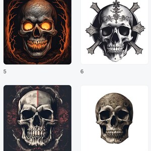 16 Halloween Skull Designs Spooky PNG/SVG Bundle for Cricut ...