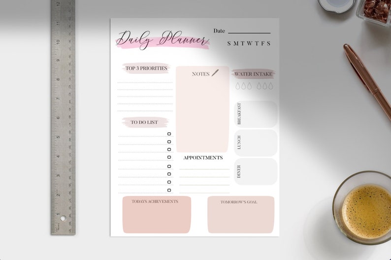 Aesthetic Daily To-do List, Instant Download, Printable To-do List ...