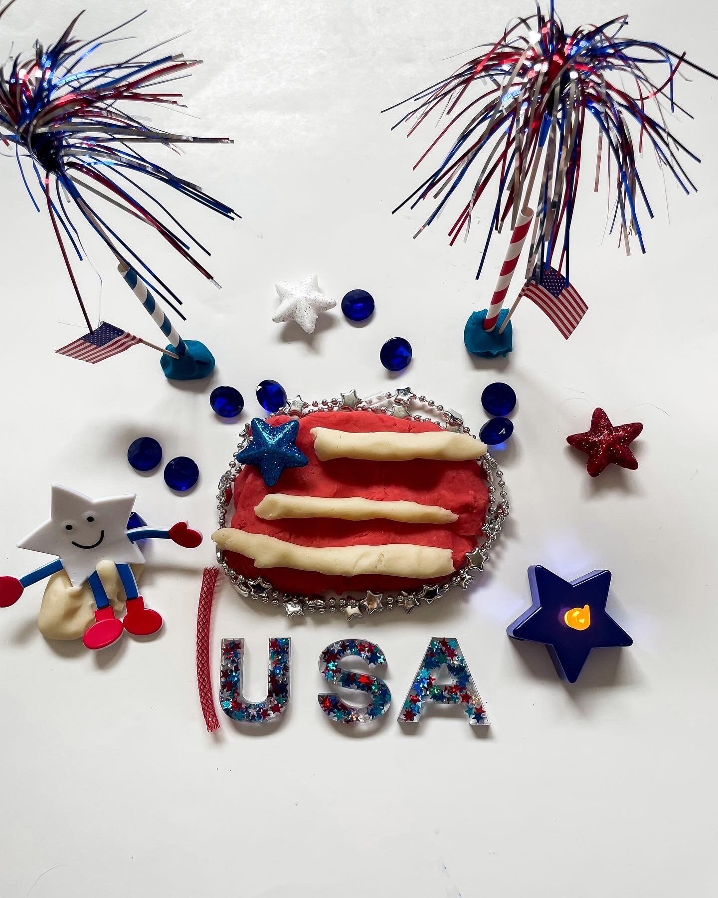 4th of July Play Dough Kit - Etsy Canada