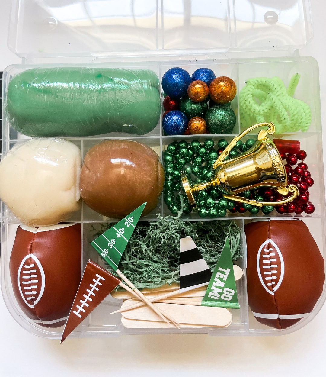 Football Play Dough Kit - Etsy