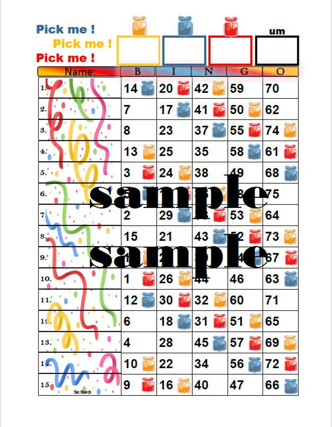 Downloadable Bingo Sheets to Print. Mixed and Grids. - Etsy