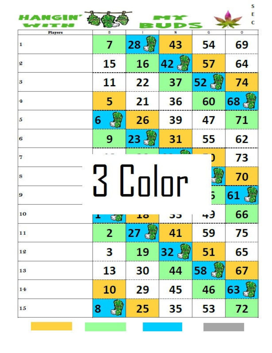 Digital Download Pdf Bingo Boards MIXED 10x10 Plus 1 75 Number Boards ...