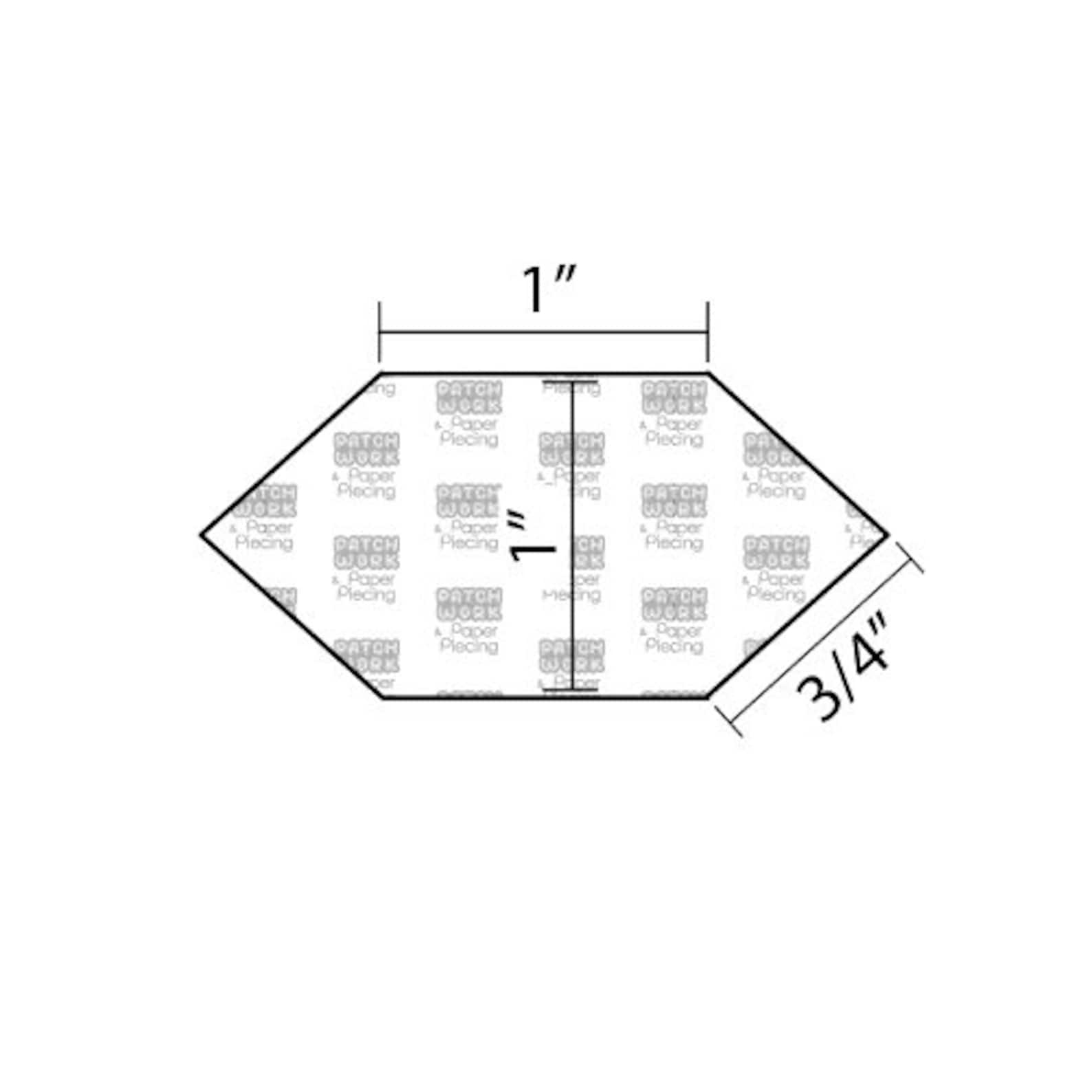 Elongated Hexagon 1 Inch Printable Cutout PDF Template 27 - Etsy
