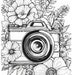 Floral Camera Coloring Pages Printable Download 32 Pages - Etsy