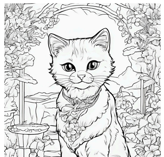 Kitty Coloring Pages 30 Page Printable Downloadable Kittens - Etsy
