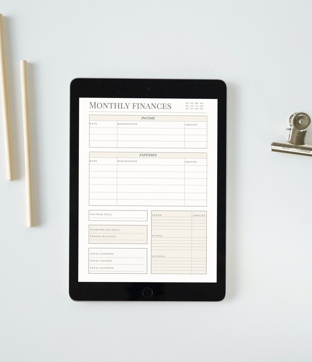 Digital Finance Planner, Monthly Budget Planner, Finance Tracker ...