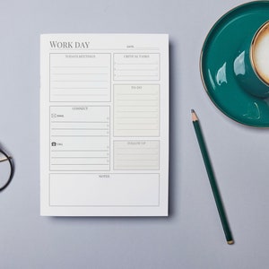 Daily Work Planner, Digital Work Day Organizer, Editable Daily Planner ...