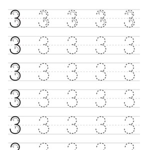Trace Numbers 1-10 Kindergarten Handwriting Practice - Etsy