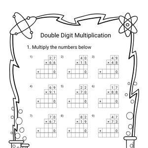 Long Multiplication and Division Math Worksheets for Grades 4-5 - Etsy