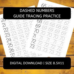 Print Handwriting Numbers 1-100 | Kindergarten Age and Up - Etsy