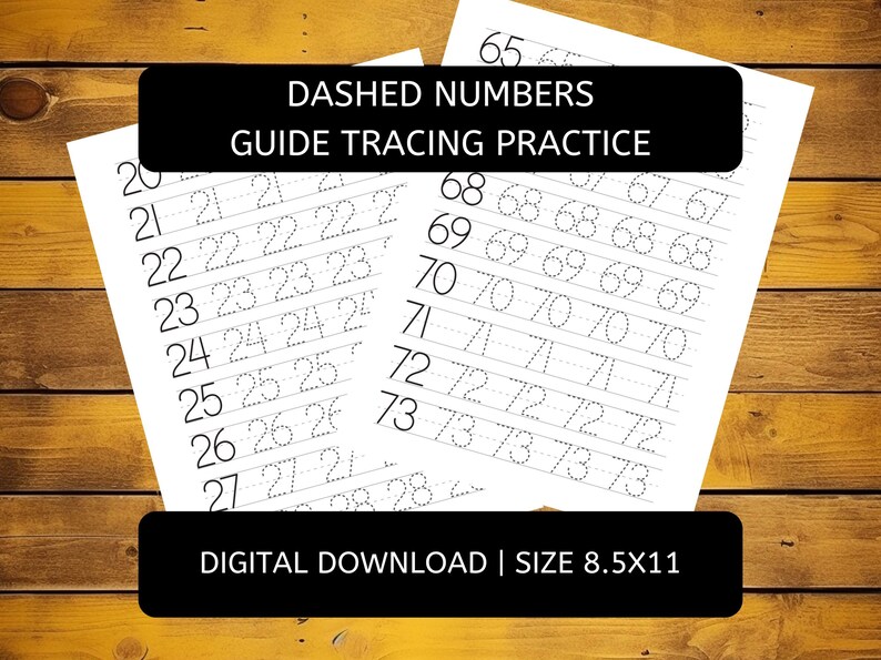 Print Handwriting Numbers 1-100 | Kindergarten Age and Up - Etsy