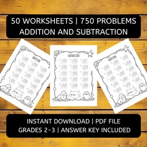 50 Printable Triple Digit Addition and Subtraction Practice Worksheets ...