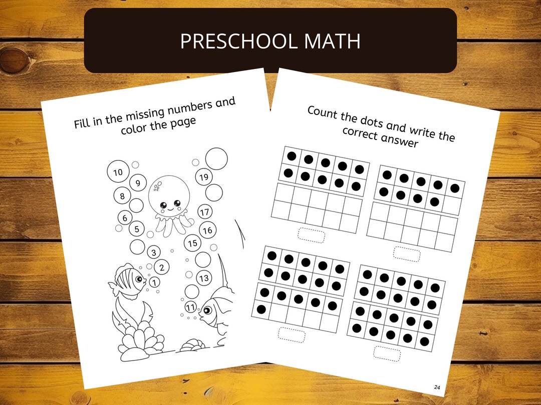 Math Counting, Addition and Subtraction Worksheets | Preschool Math ...