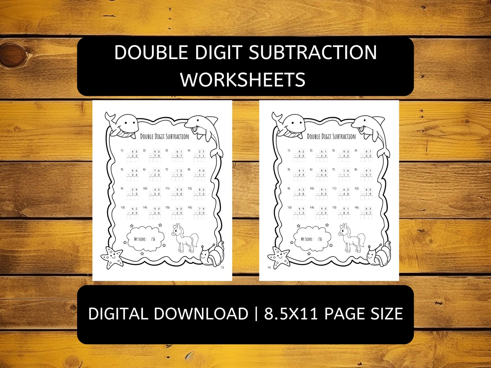 Math Worksheets Grades 3-4 | Addition, Subtraction, Multiplication and ...