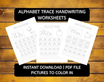 Trace the Letter Worksheets ABC Tracing Handwriting Alphabet Tracing ...