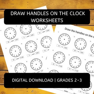 Telling Time Worksheets Grades 2-3 | Homeschool Printable - Etsy