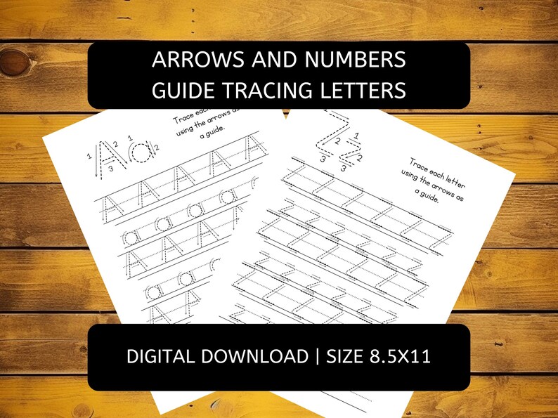 Tracing Shapes, Alphabet and Numbers 1-10 | Kids 3-5 - Etsy