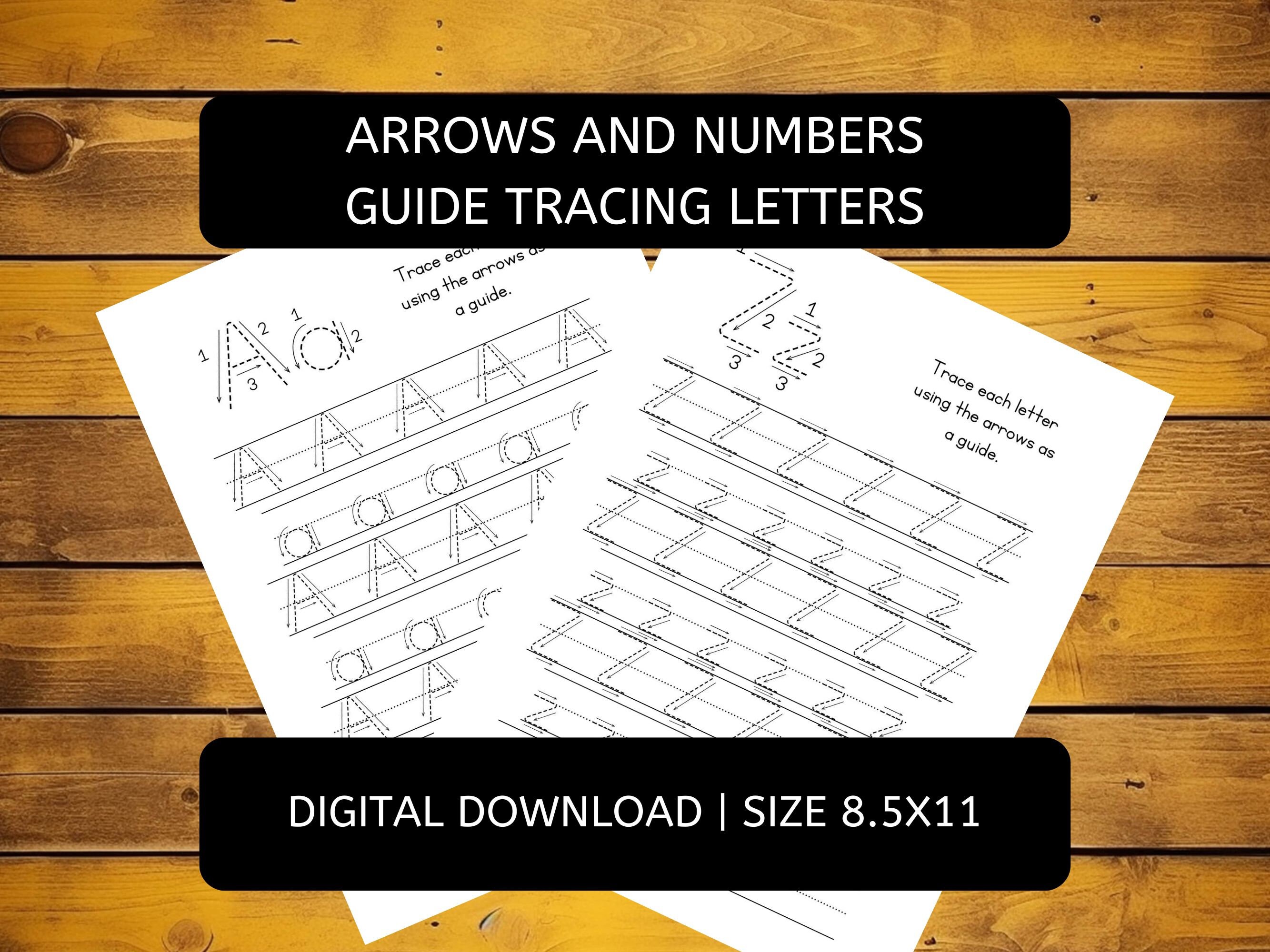 Tracing Shapes, Alphabet and Numbers 1-10 Kids 3-5 - Etsy