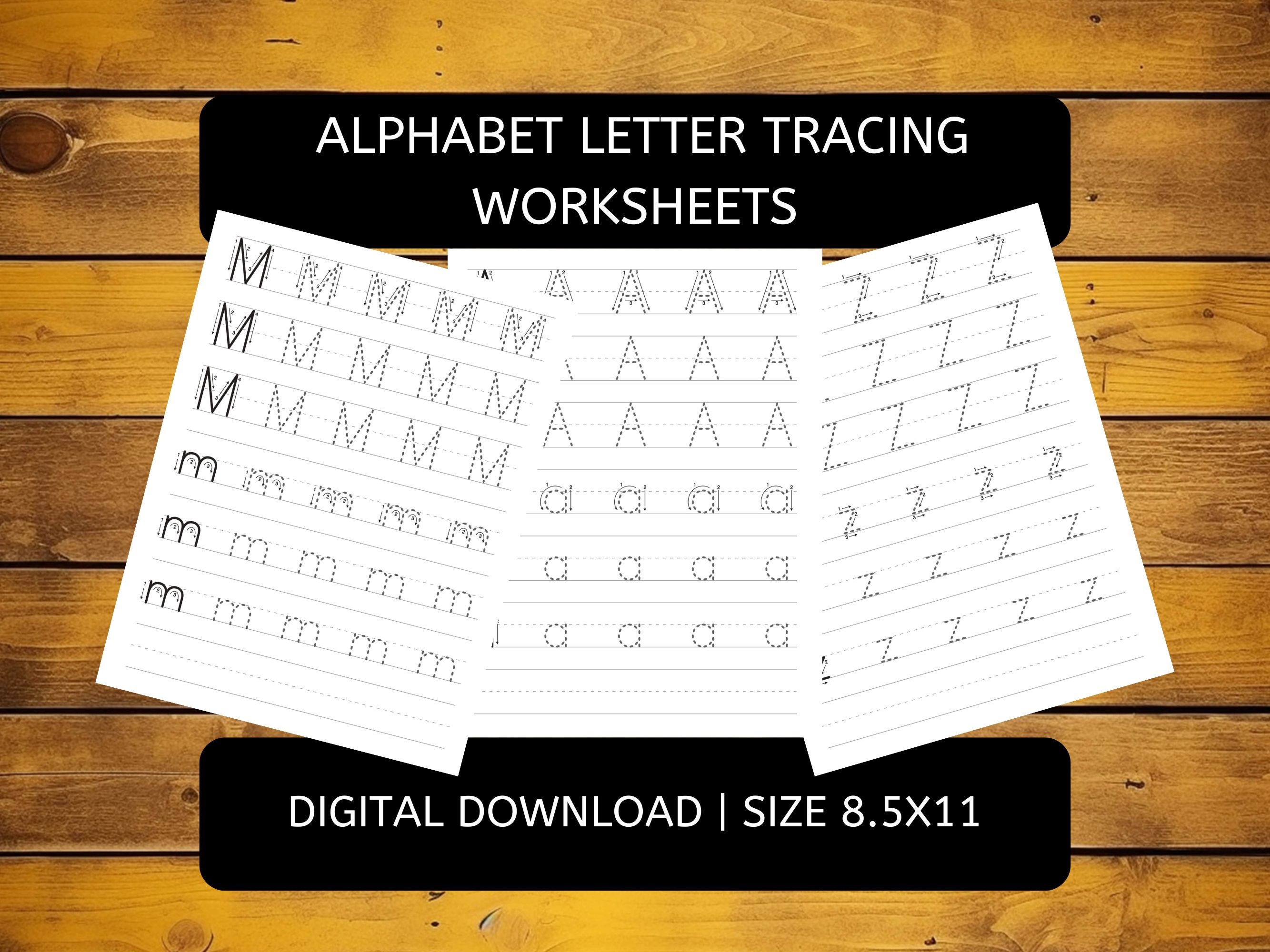 Print Handwriting the Alphabet | Tracing Letter Practice - Etsy