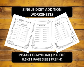 Addition Table Numbers 1 to 10 Printable for Kids - Kindergarten ...