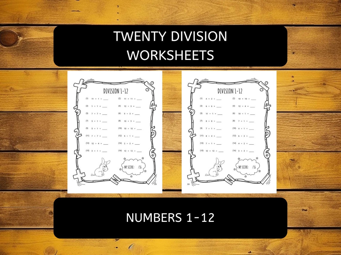 40 Printable Math Worksheets | Multiplication and Division Practice ...