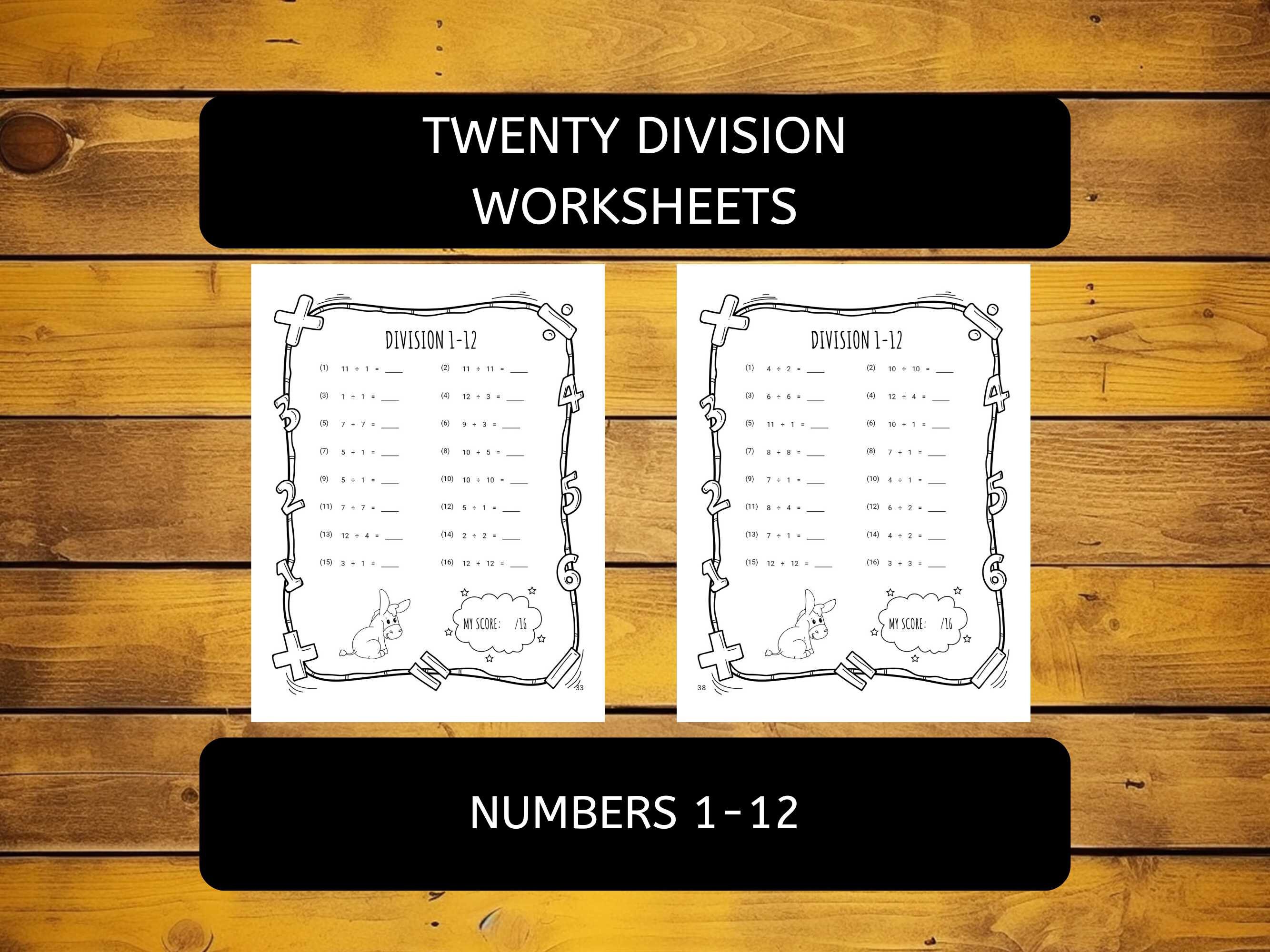 40 Printable Math Worksheets | Multiplication and Division Practice ...
