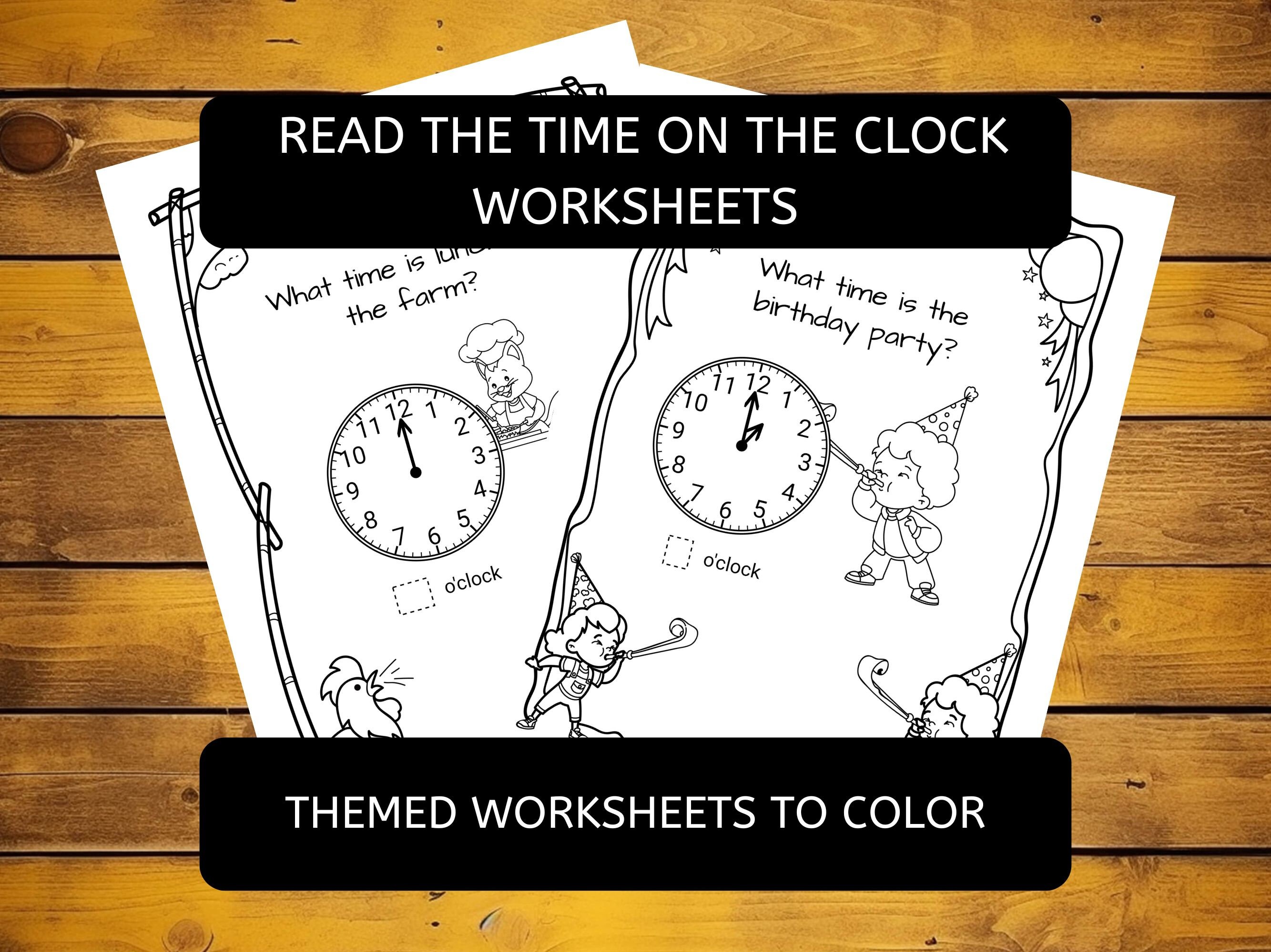Telling Time Worksheets Preschool and Kindergarten - Etsy