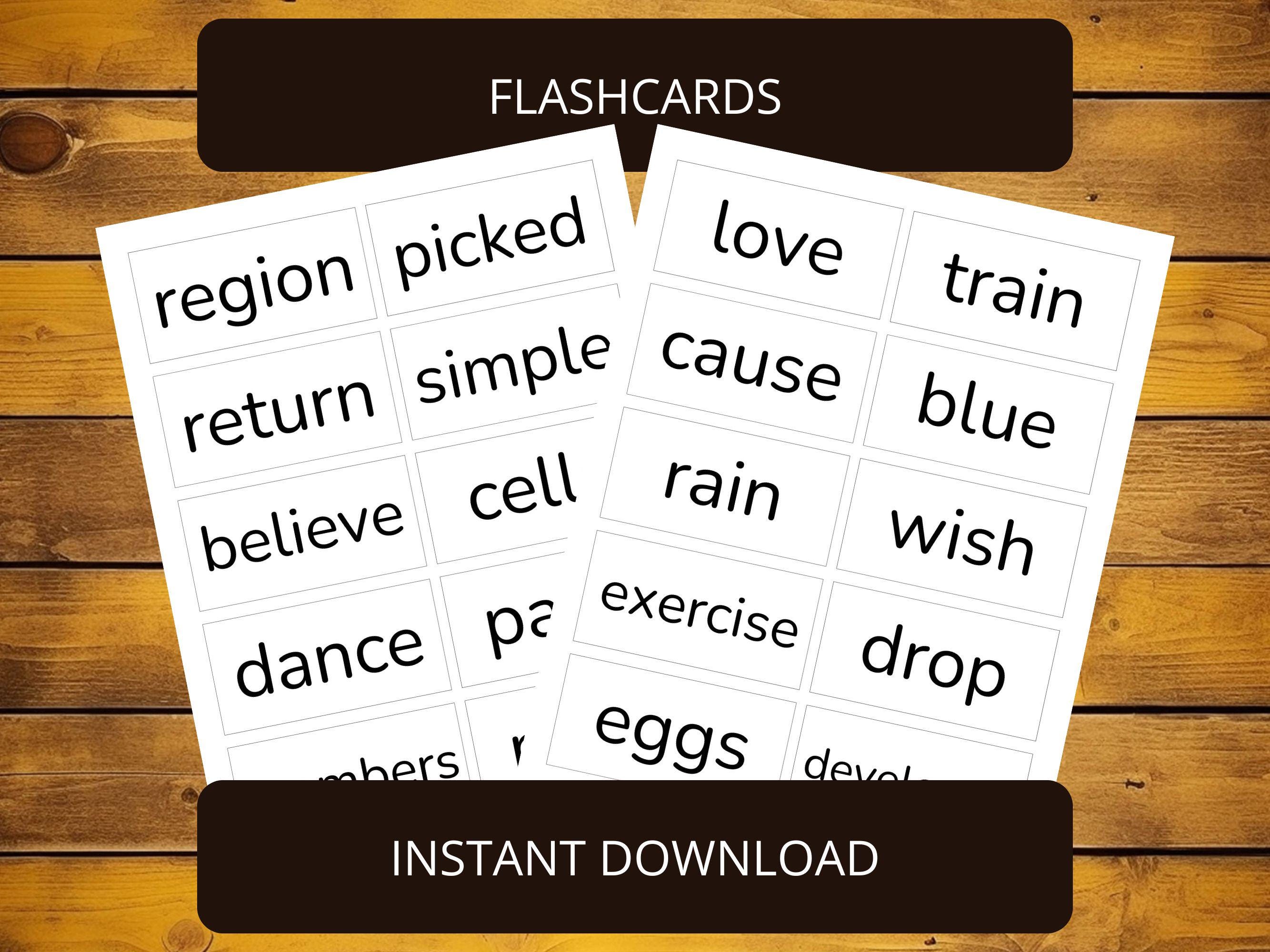 Fry Sight Words Flashcards Printable Sixth Hundred | High Frequency ...