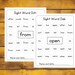 Printable Dolch Sight Words Dab It Worksheets First Grade - Etsy