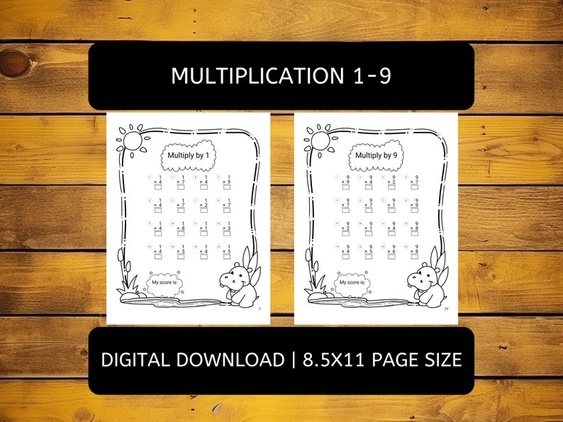 Multiplication Worksheets | Math Practice Grades 2-3 - Etsy