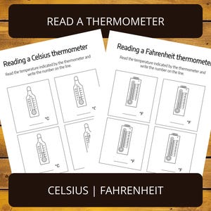 Printable Read a Thermometer Temperature Worksheets | Celsius and ...