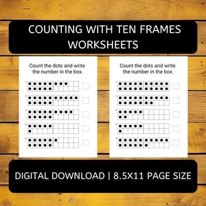 40 Printable Math Counting Worksheets for Preschool and Kindergarten - Etsy