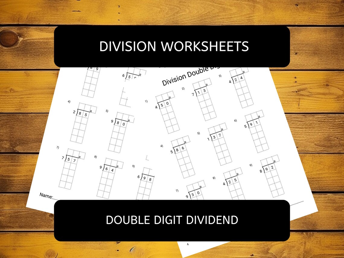 Long Division Worksheets | Single Digit Divisor | Multi-digit Dividend ...