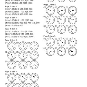 Telling Time Worksheets Grades 2-3 - Etsy