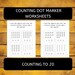 Count and Color Dot Marker Preschool and Kindergarten to Numbers 20 - Etsy