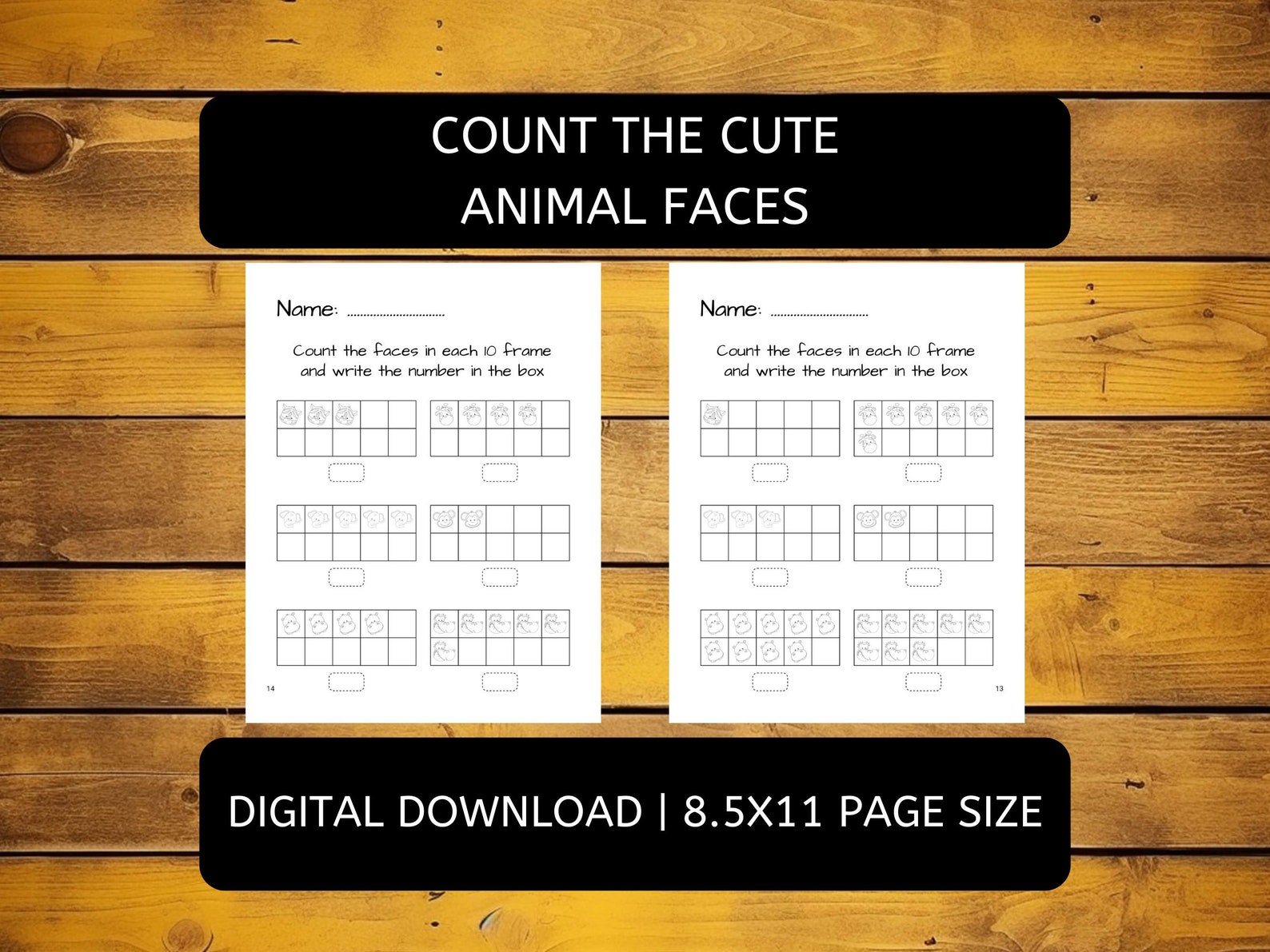 Counting Using Ten Frames for Preschool Numbers to 20 | Math Worksheets ...