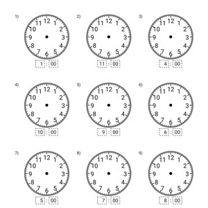 Telling Time Worksheets Grades 1-3 - Etsy
